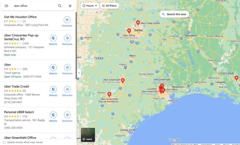 La oficina de UBER más cercana - Teléfono y Dirección YA